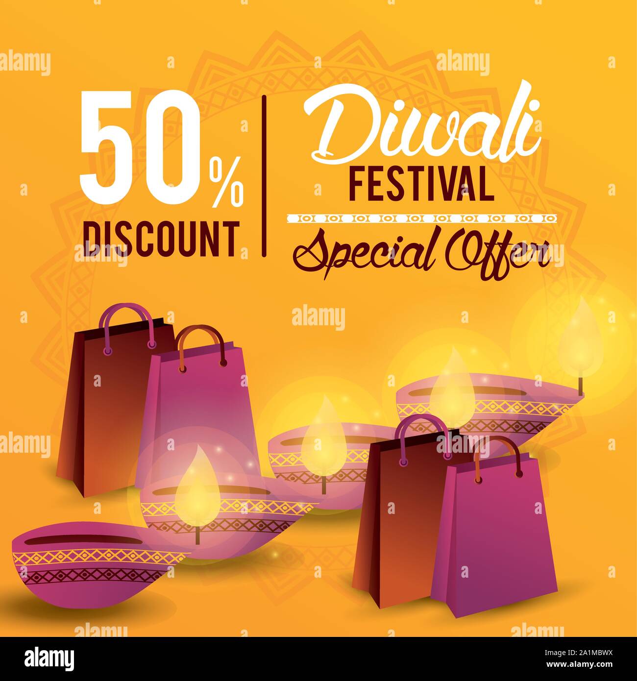 Diwali Festival Indian Offer Design Stock Vector Image & Art - Alamy