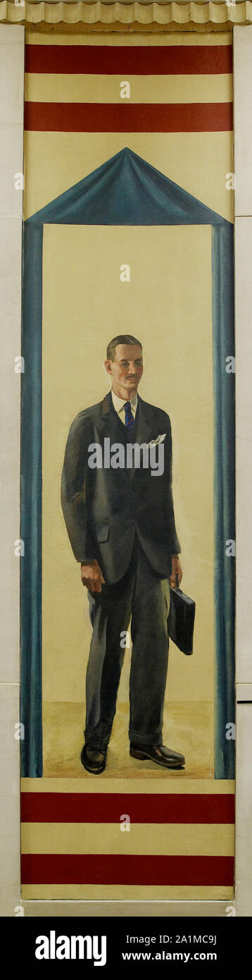 Oil painting Francis Biddle located on fifth floor, elevator no. 10 ...