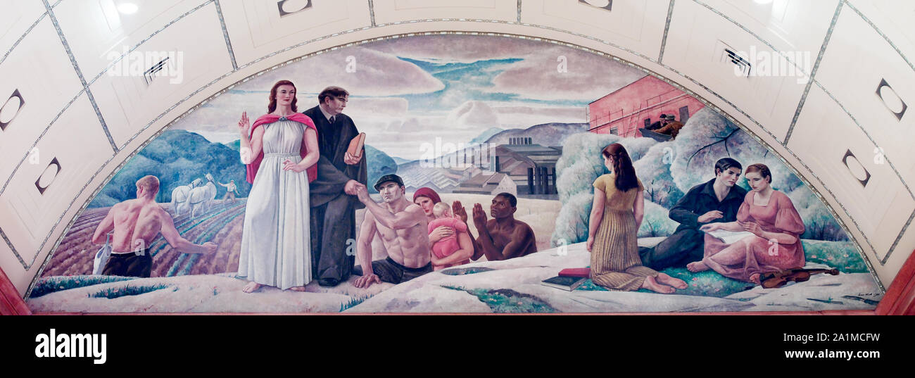 Oil painting Justice Triumphant in the Attorney General Conference Room ...