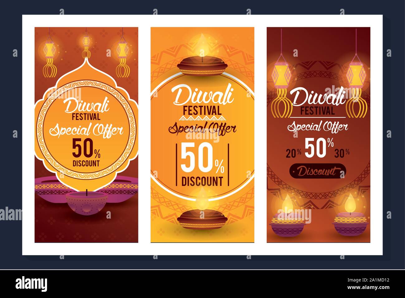 Diwali Festival Indian Offer sets Design Stock Vector Image & Art - Alamy