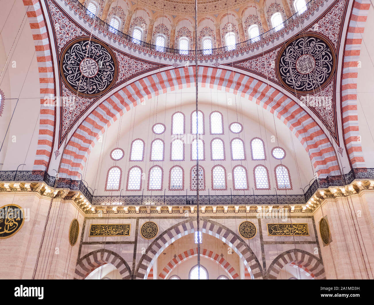 Suleymaniye Mosque interior view Stock Photo - Alamy