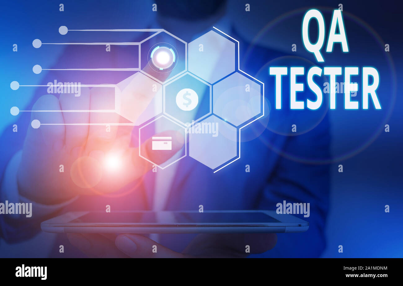Conceptual Hand Writing Showing Qa Tester Concept Meaning Quality 8729