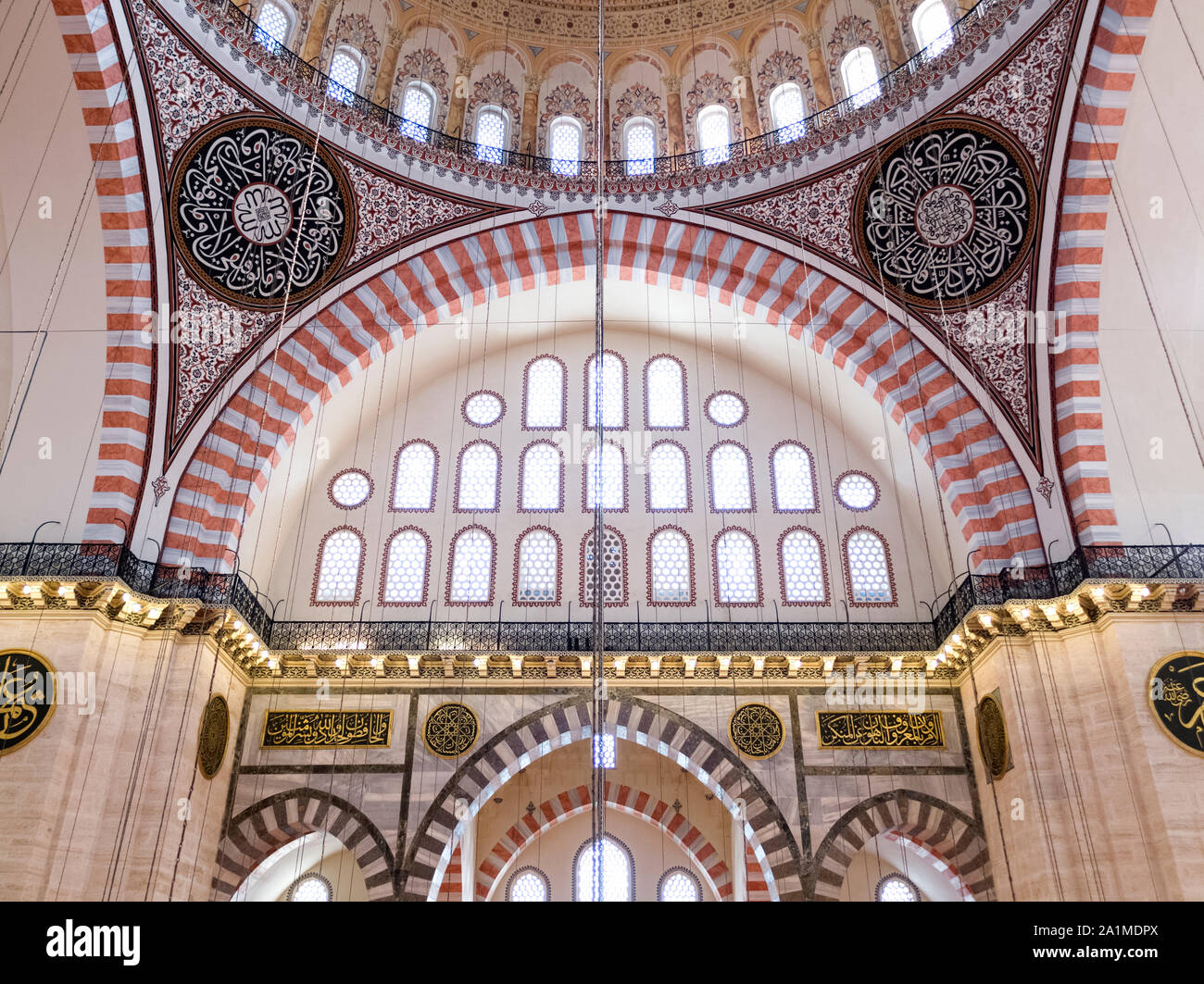 Suleymaniye Mosque interior view Stock Photo - Alamy