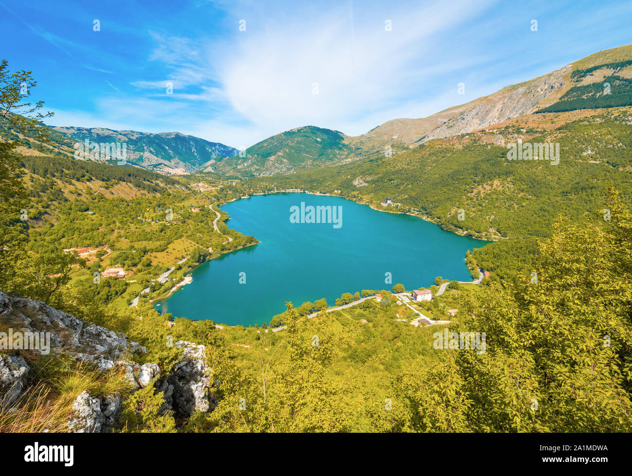 Scanno (Abruzzo, Italy) - The medieval village of Scanno, over a ...
