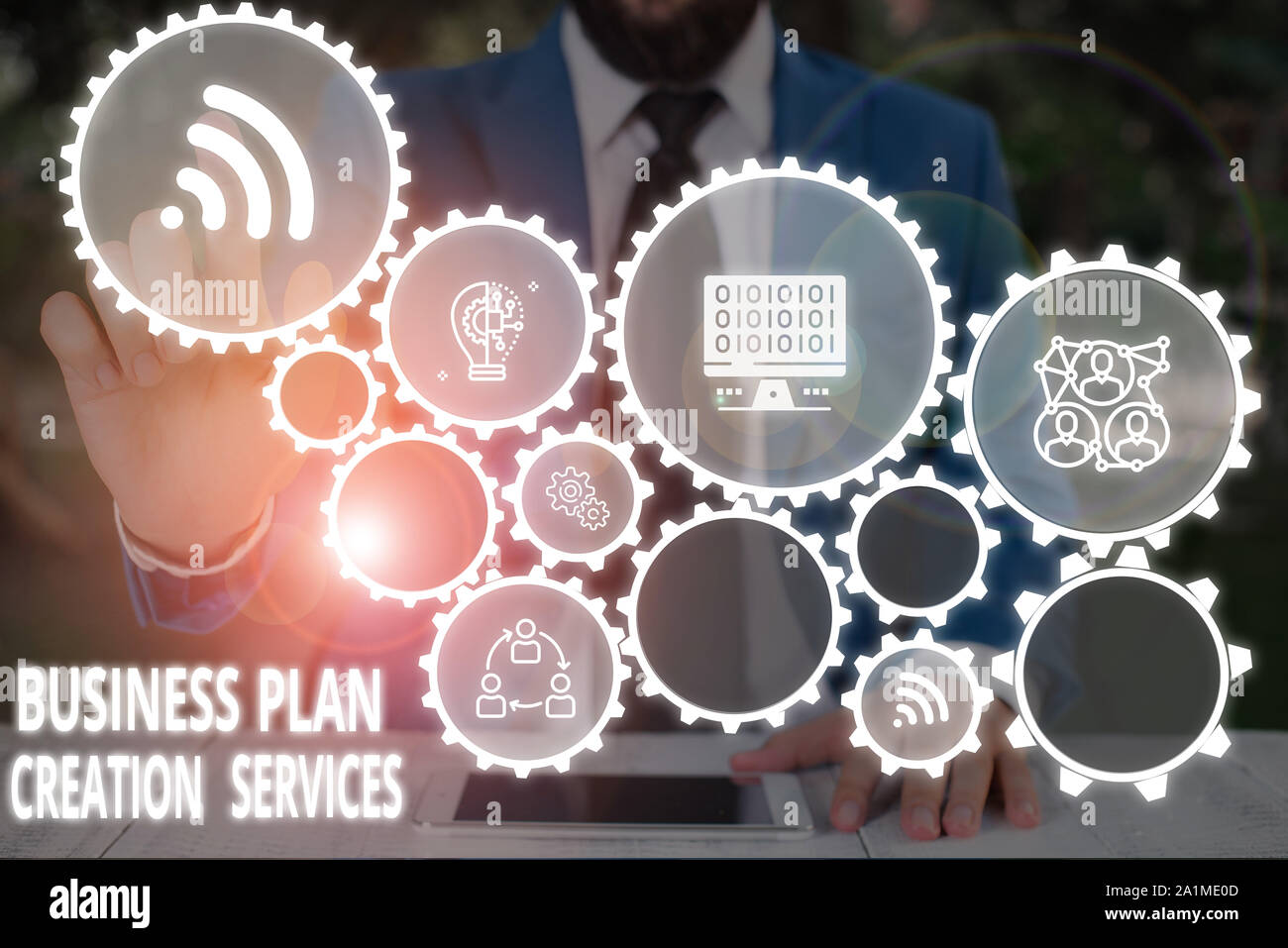 Conceptual hand writing showing Business Plan Creation Services ...