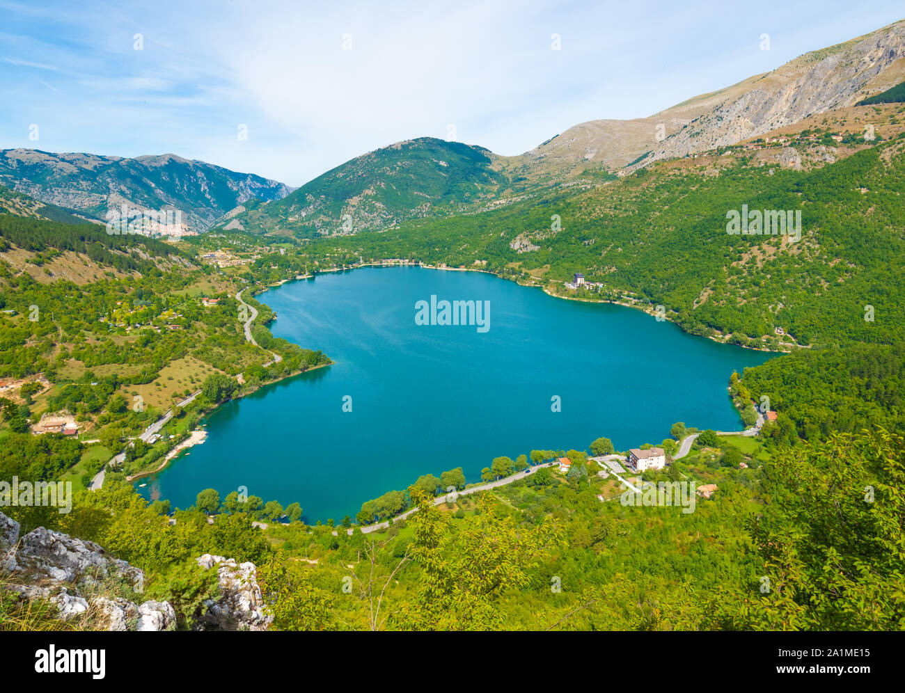 Scanno (Abruzzo, Italy) - The medieval village of Scanno, over a ...