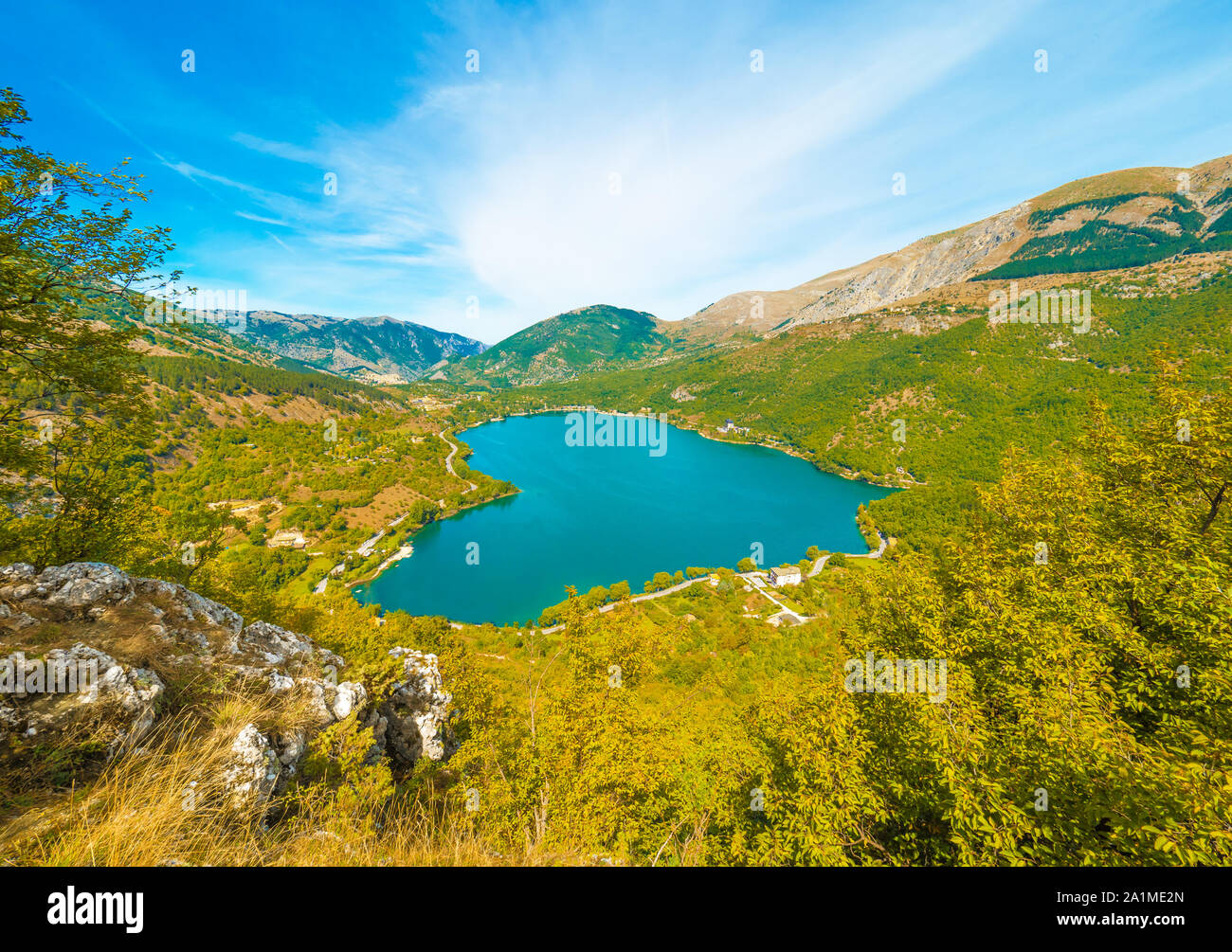 Scanno (Abruzzo, Italy) - The medieval village of Scanno, over a ...