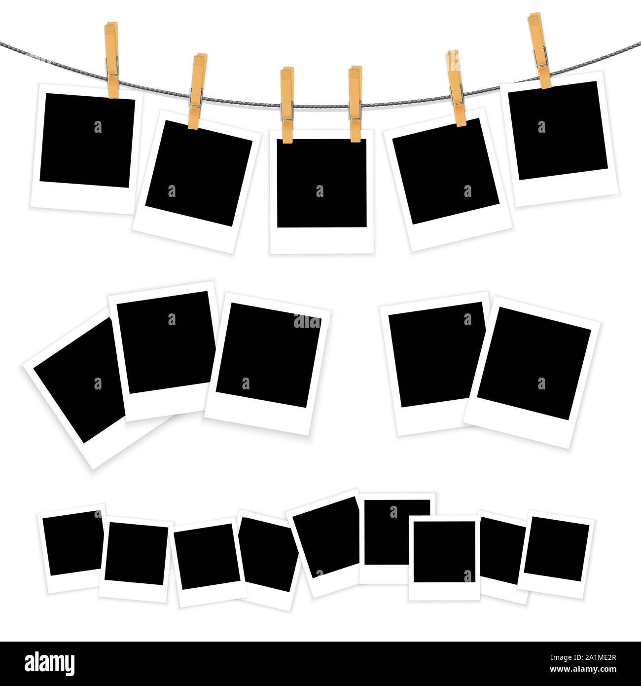 Instant photo on black Stock Vector Images - Alamy