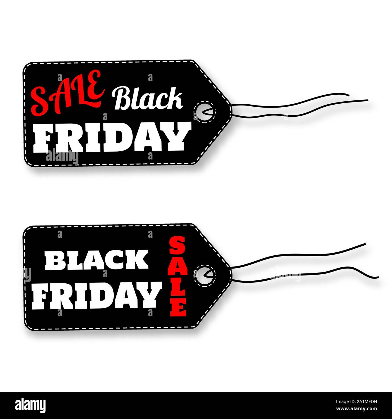 Black friday sale labels on white background vector Stock Vector Image ...
