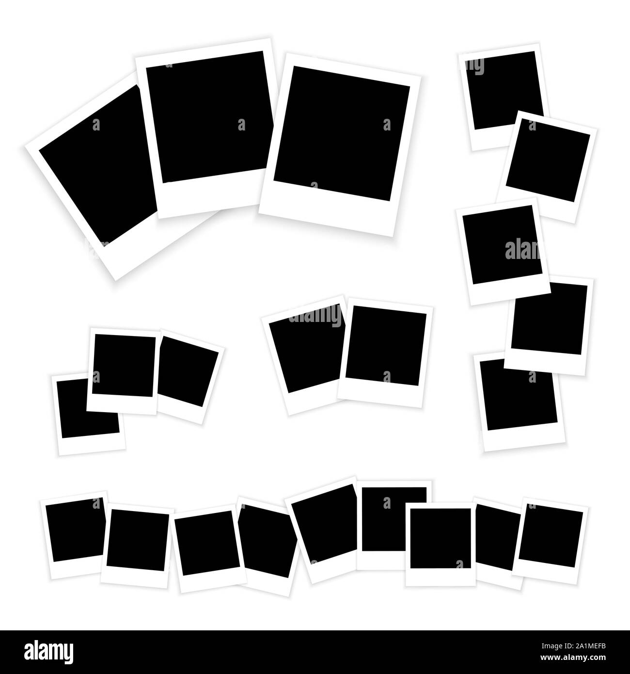 Set blanks of photo on white background vector Stock Vector Image & Art ...