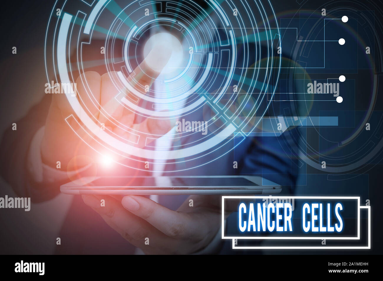 Text sign showing Cancer Cells. Business photo showcasing forming solid ...