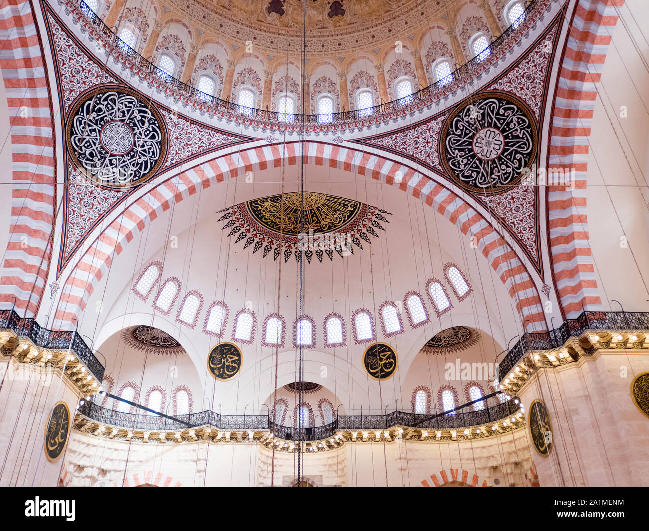 Suleymaniye Mosque interior view Stock Photo - Alamy