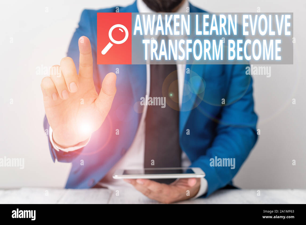 Writing note showing Awaken Learn Evolve Transform Become. Business ...