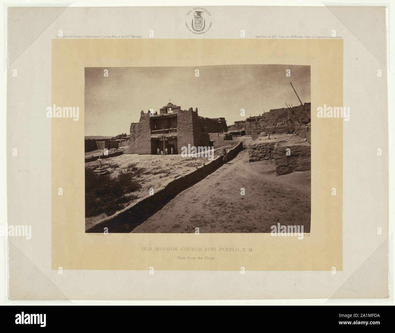 Old Mission Church, Zuni Pueblo, N.M. View from the plaza / T. H. O ...