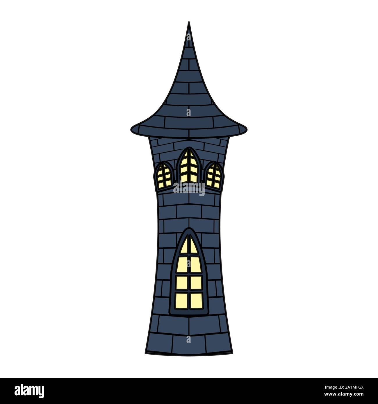 dark castle tower building halloween icon Stock Vector Image & Art - Alamy