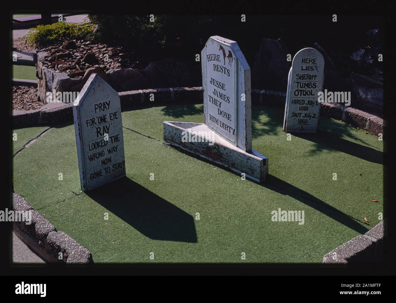 Old Pro Golf, tombstones, Ocean City, Maryland Stock Photo - Alamy