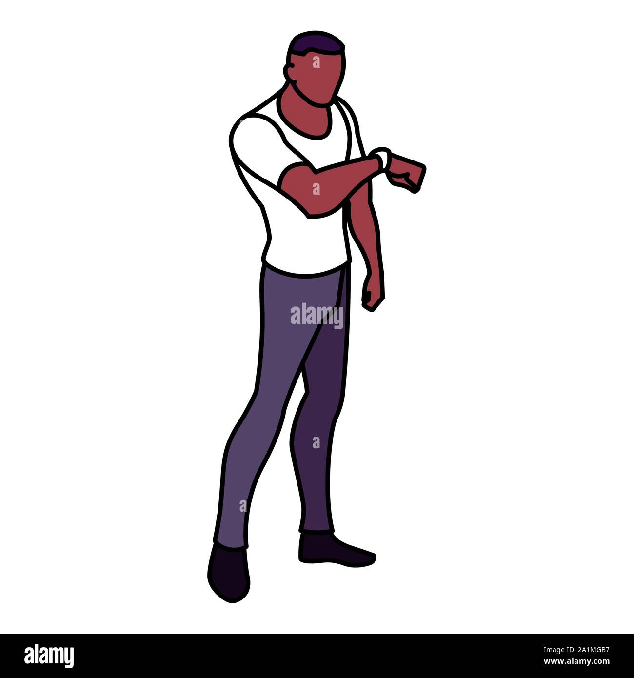 Man with smartwatch design, Wearable technology media gadget ...