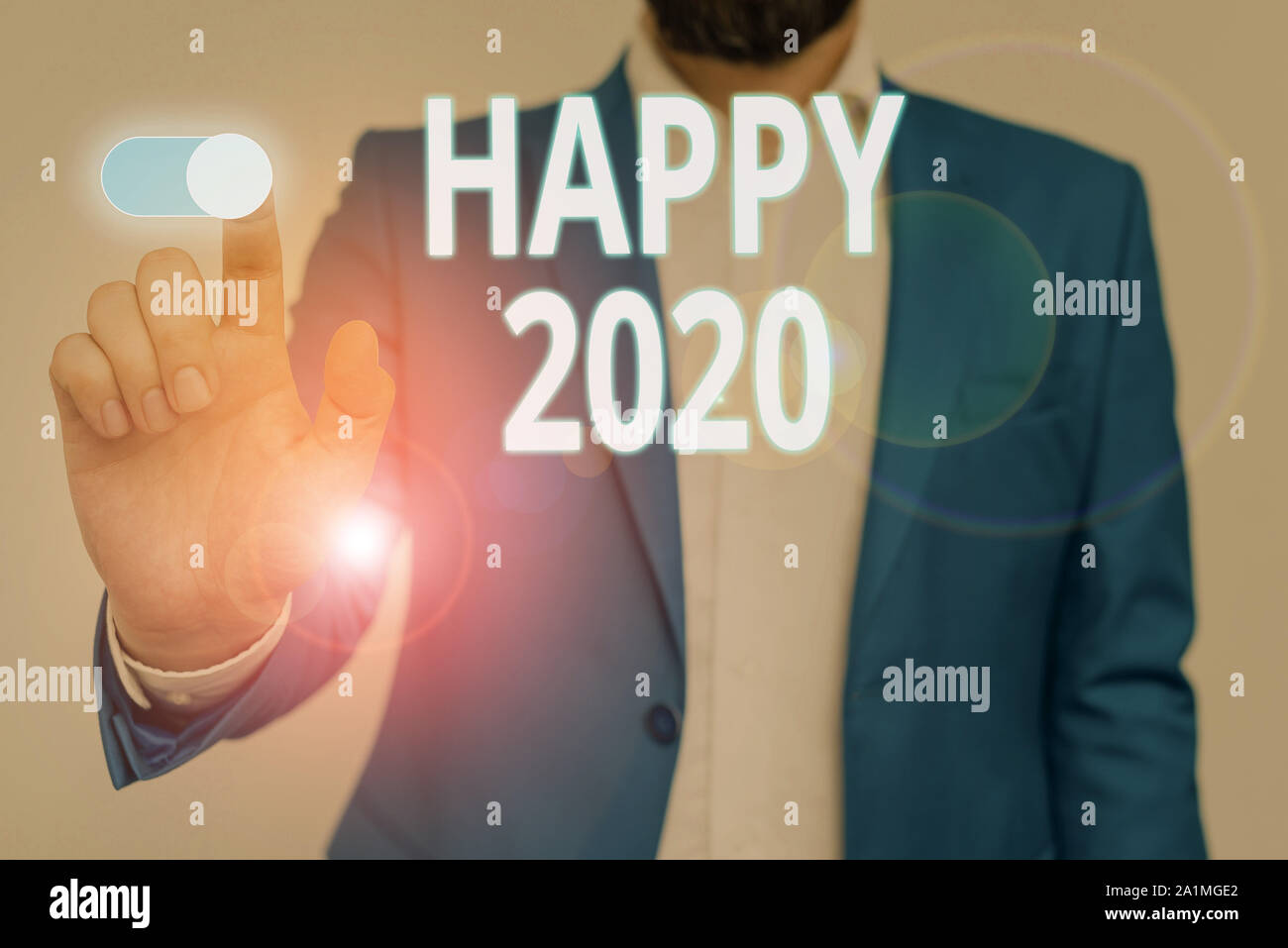 Conceptual hand writing showing Happy 2020. Concept meaning time or day ...