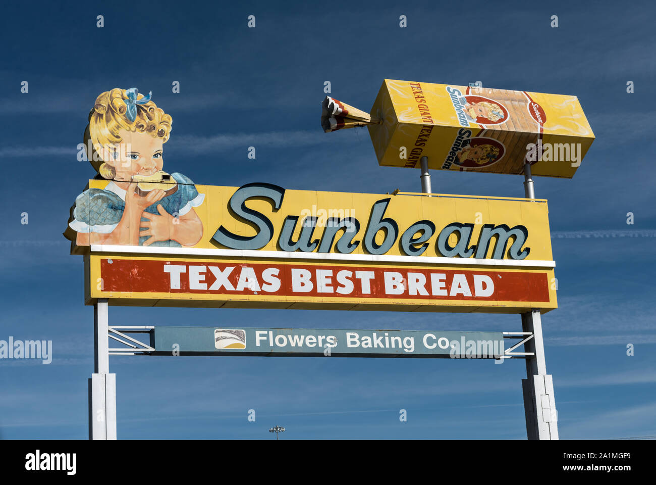 Old bread advertising sign in El Paso, Texas Stock Photo - Alamy