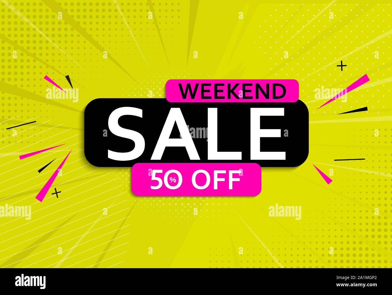 Abstract weekend sale poster. Vector illustration Stock Vector Image ...