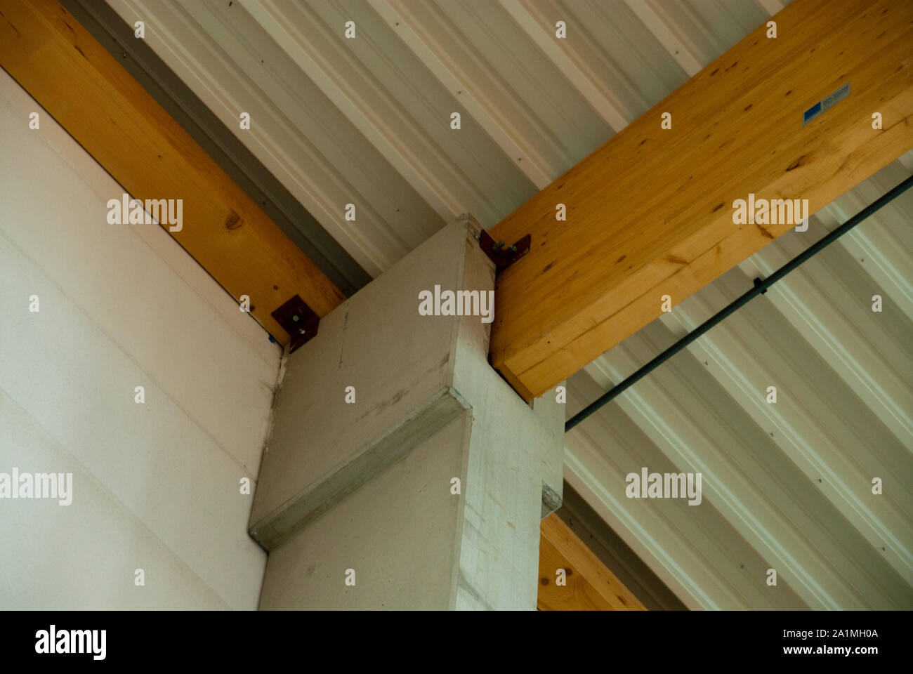 in a large warehouse a complex construction was built to support the ...