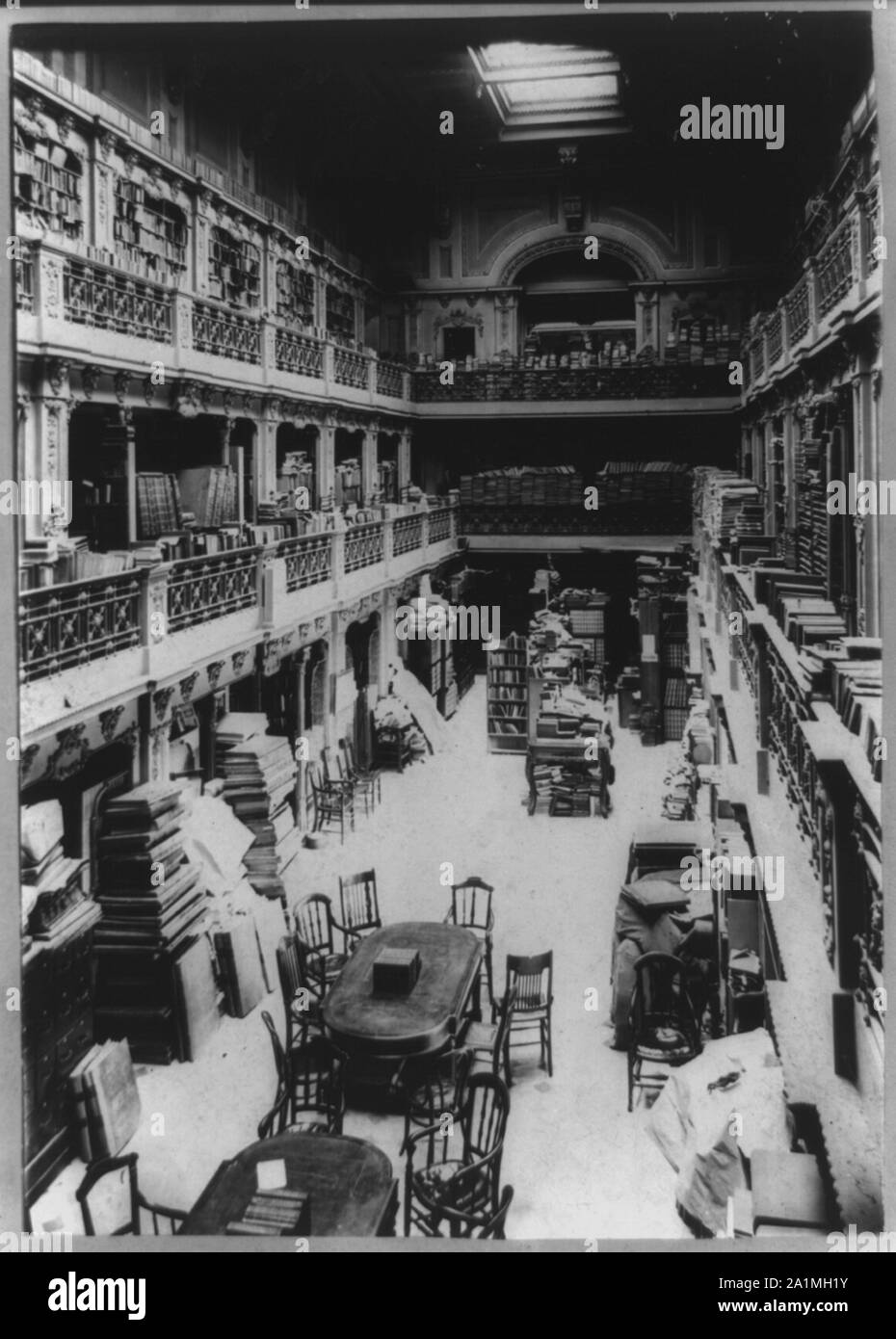 Old congressional library, main hall, looking south Stock Photo - Alamy