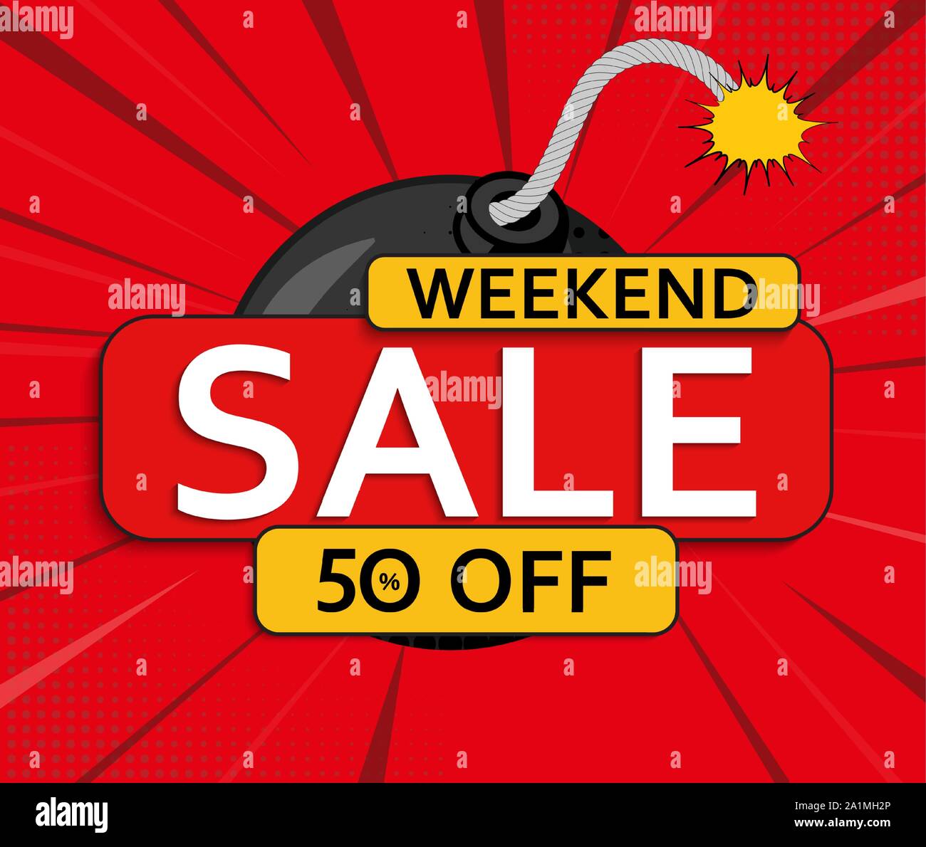 Abstract weekend sale poster. Vector illustration Stock Vector Image ...