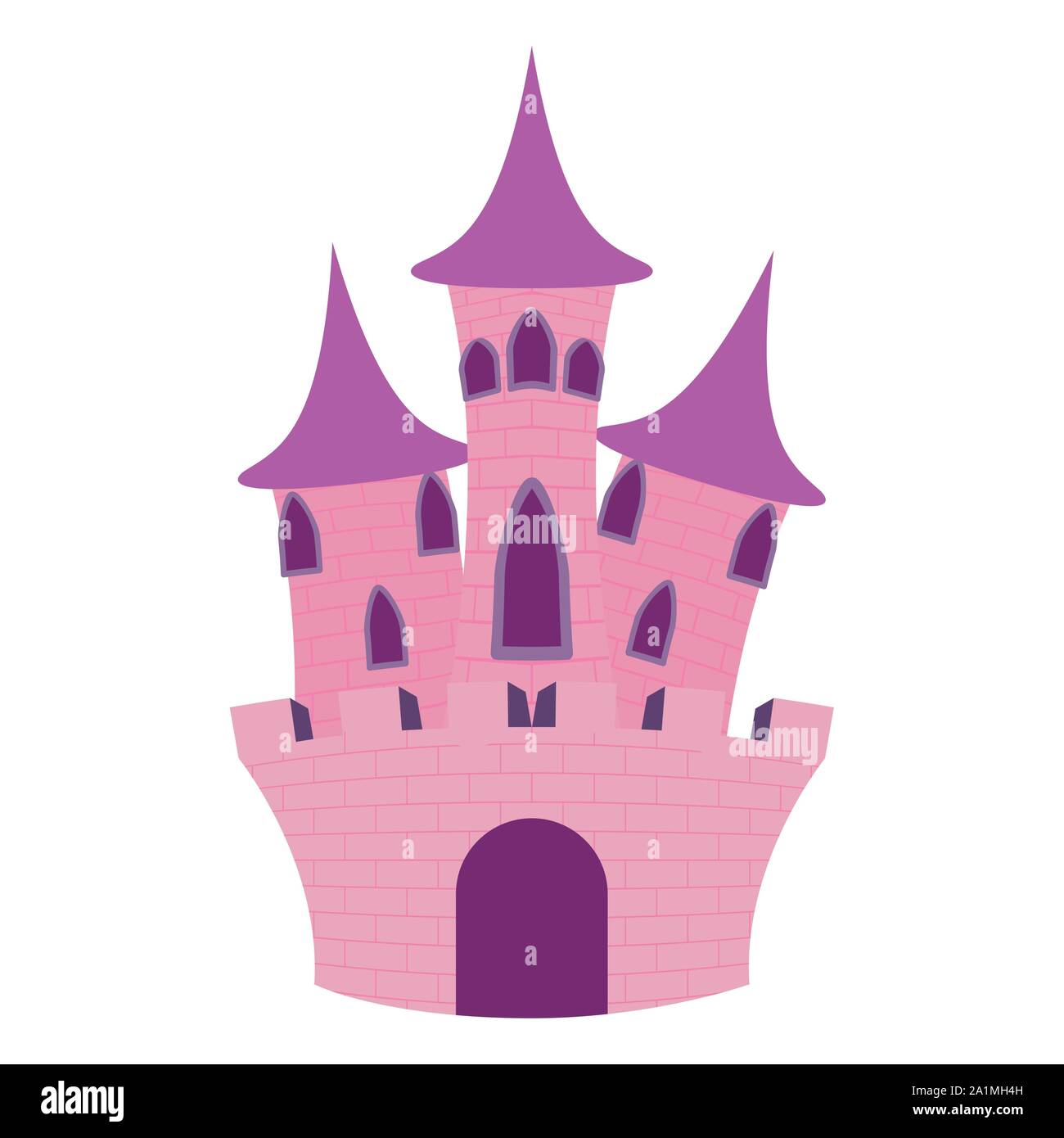 princess pink castle fairytale icon Stock Vector Image & Art - Alamy