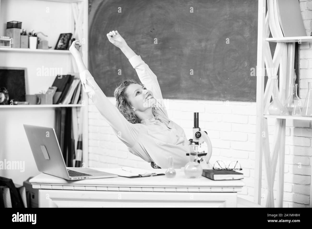 Just relax. Find way to relax at workplace. School pedagogue occupation ...