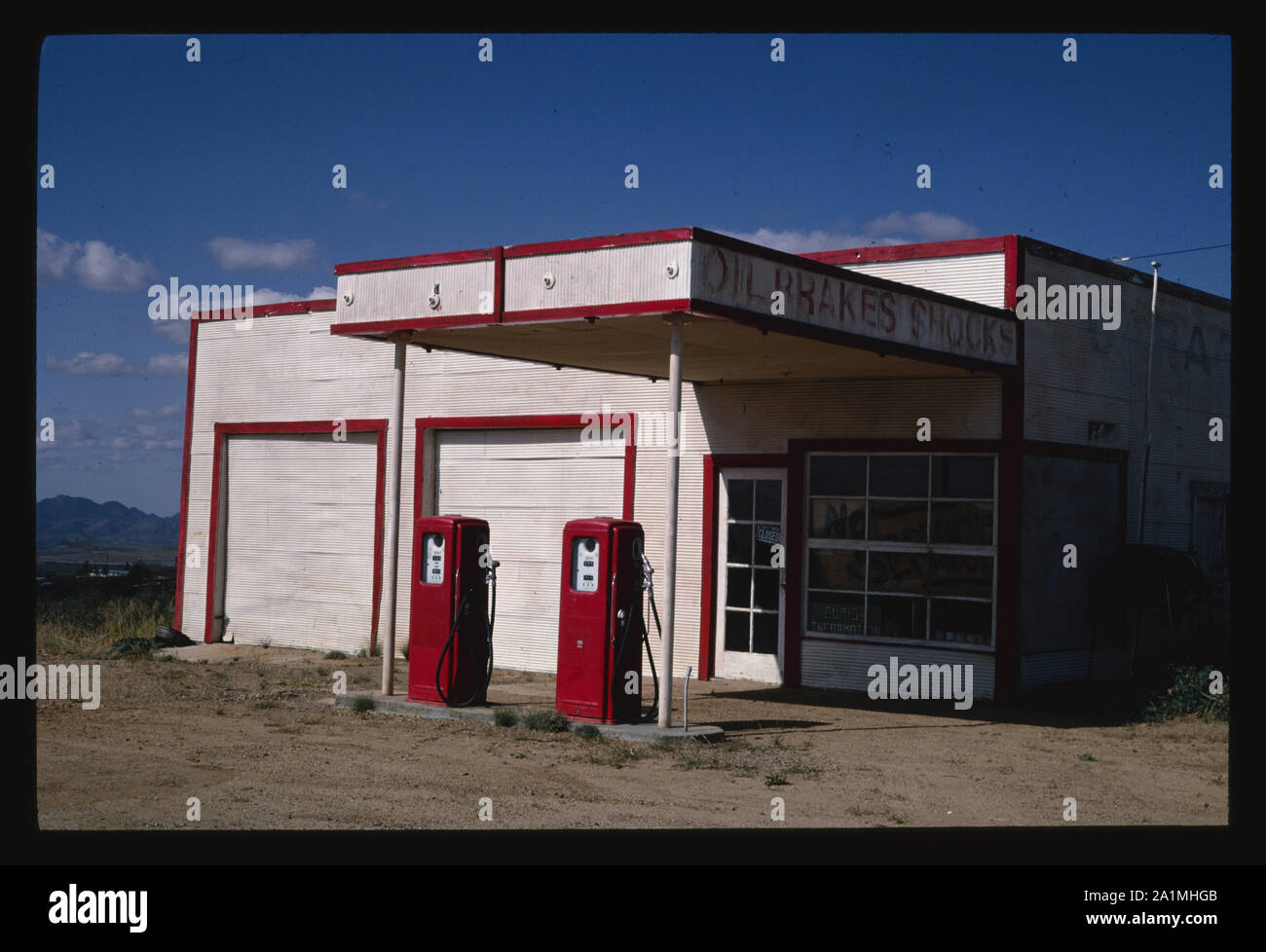 Old gas station, Wilhoit, Arizona Stock Photo - Alamy