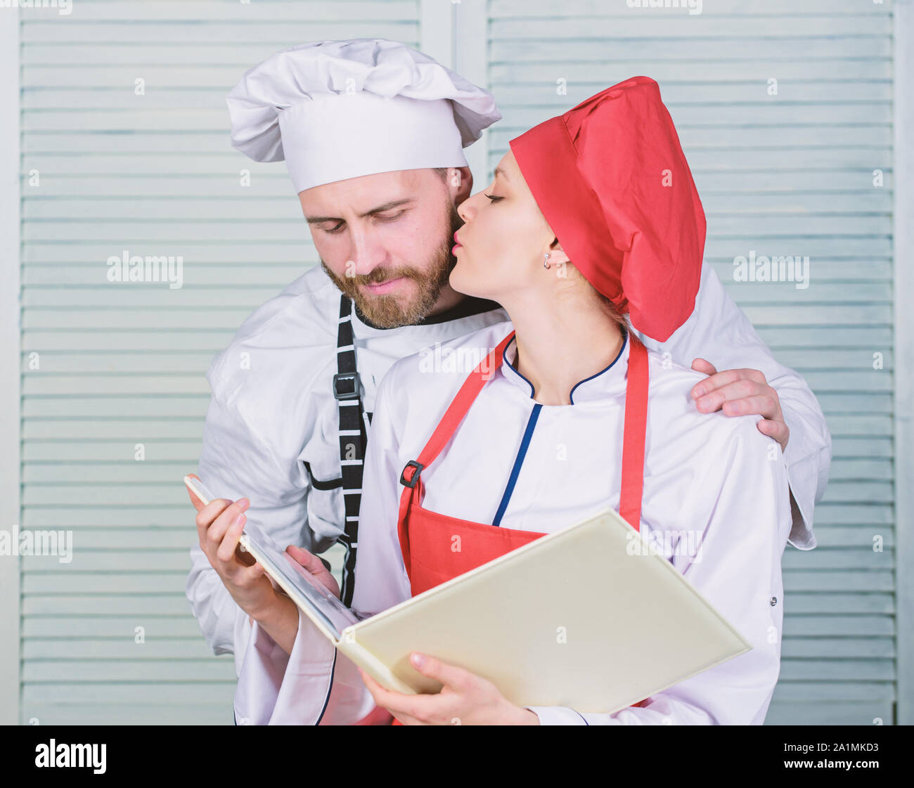 Happy to be in love. couple in love with perfect food. man and woman ...
