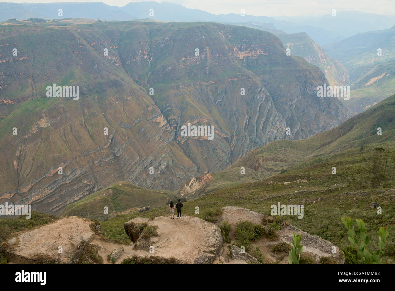 Gazing into the Huanca Urco Canyon at Huancas, Chachapoyas, Amazonas ...