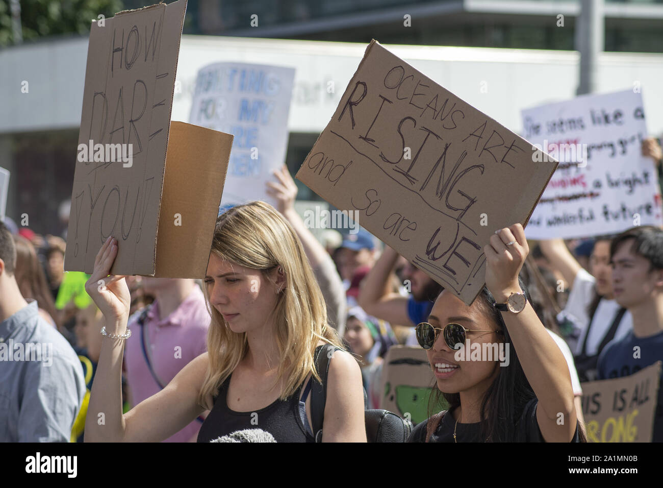 Toronto, Canada. September 27, 2019: Activists in Toronto participate ...