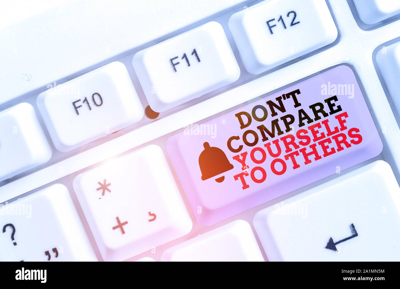 Writing note showing Don T Compare Yourself To Others. Business concept ...