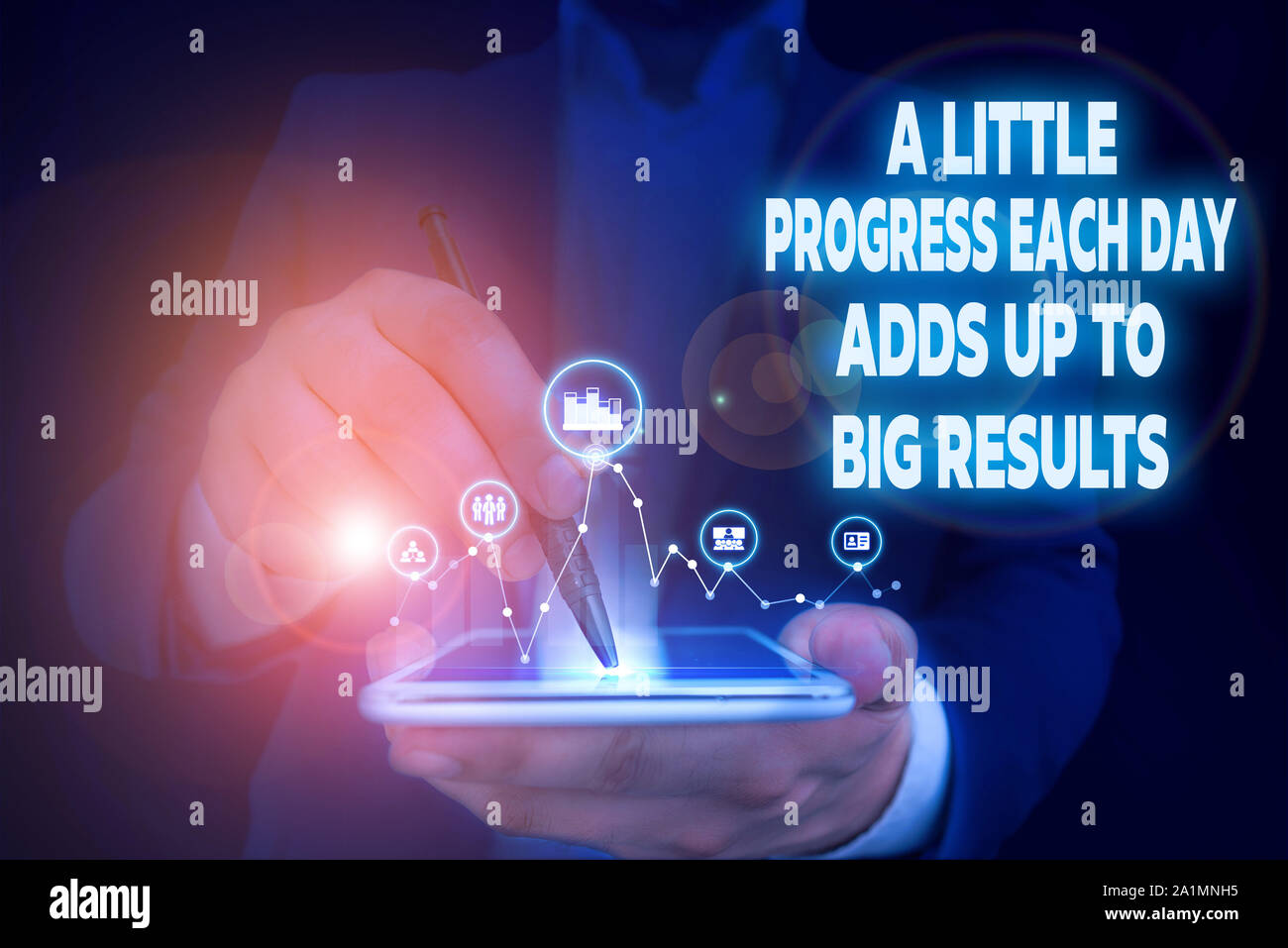 Handwriting text writing A Little Progress Each Day Adds Up To Big Results. Conceptual photo ...