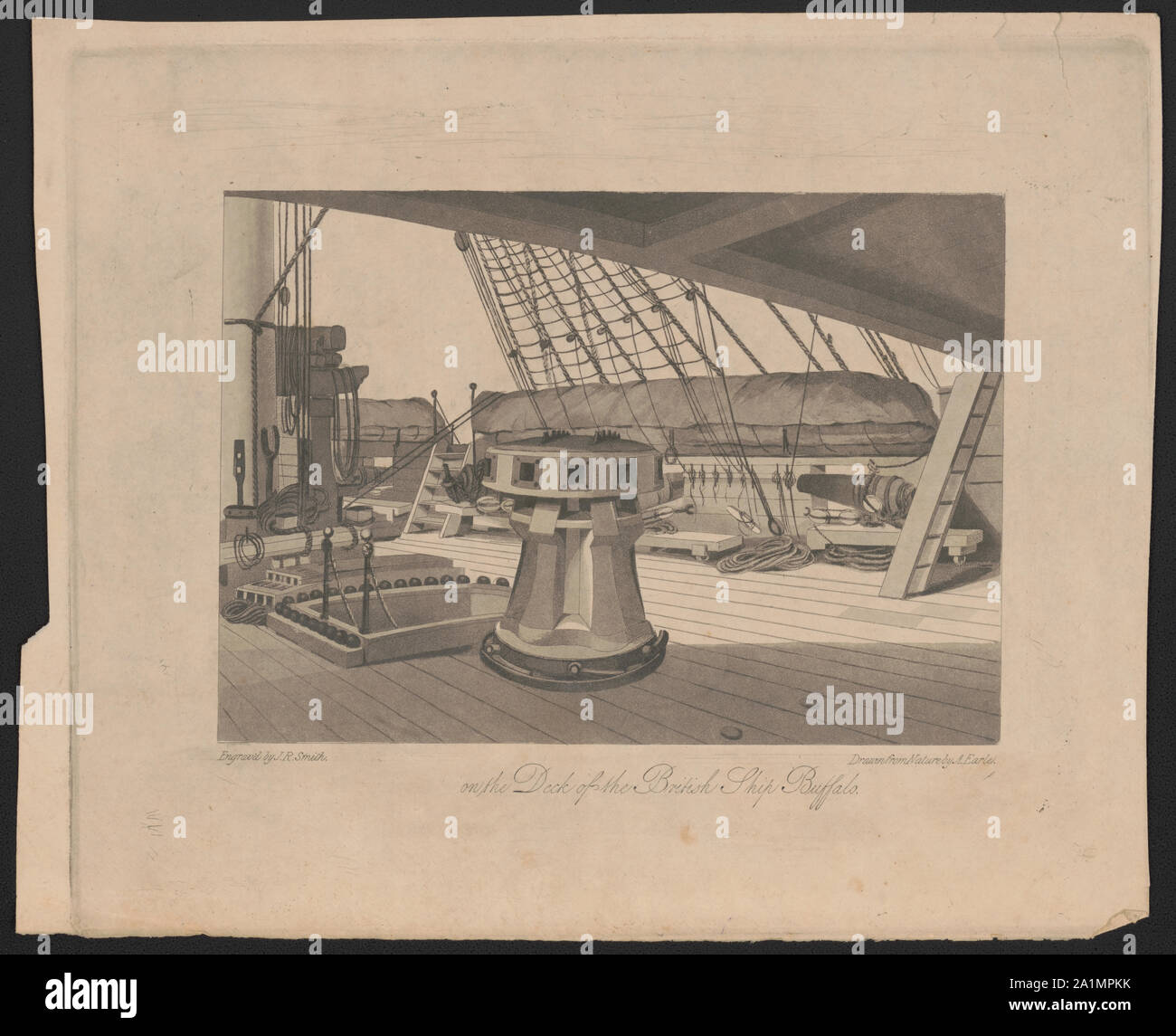On the deck of the British ship Buffalo / engraved by J.R. Smith ...