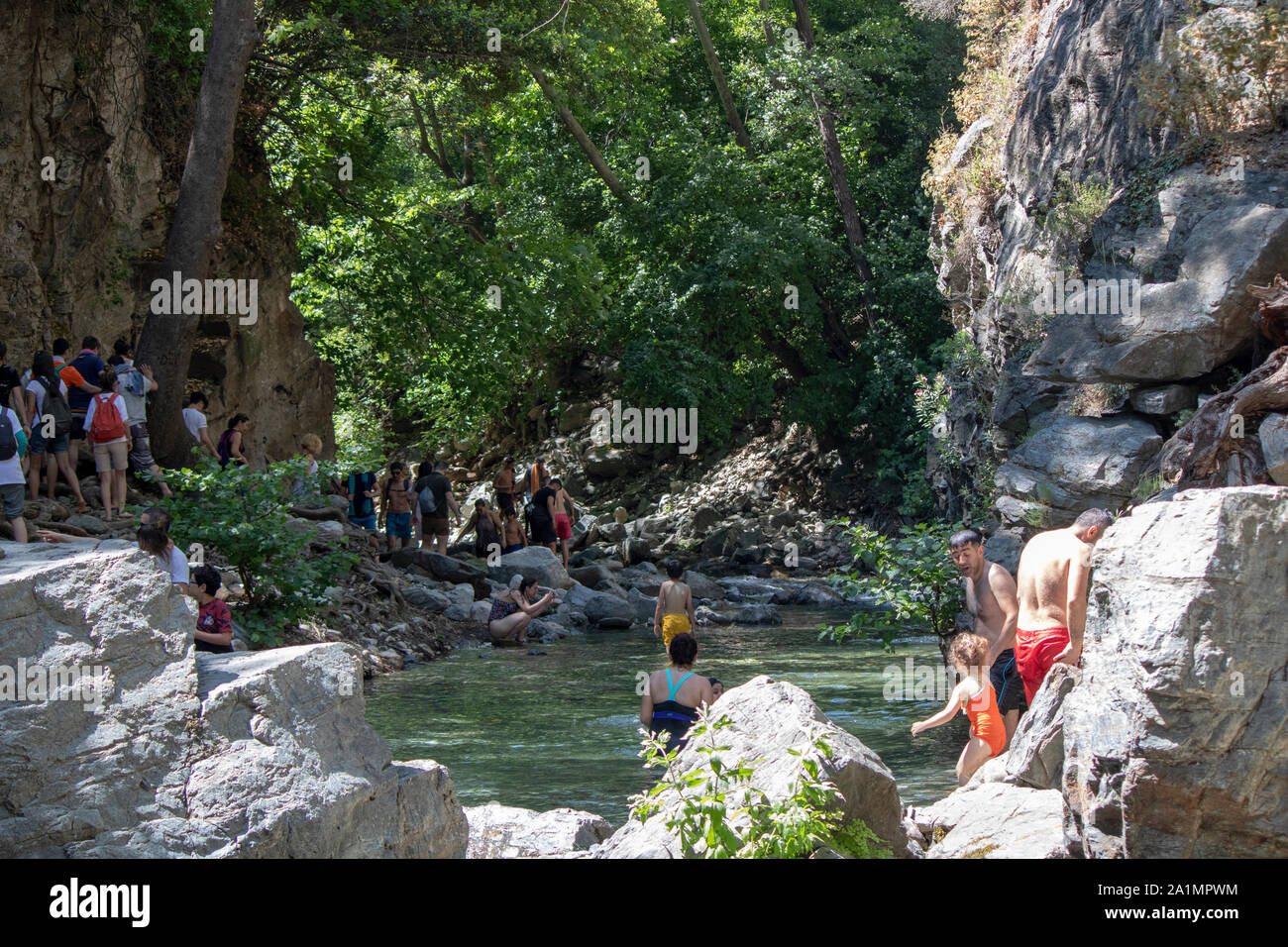 Water flowing through natural rock hi-res stock photography and images ...