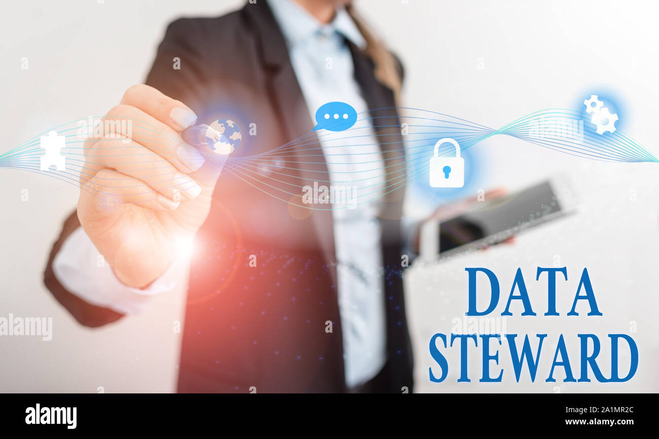 Handwriting text writing Data Steward. Conceptual photo responsible for ...