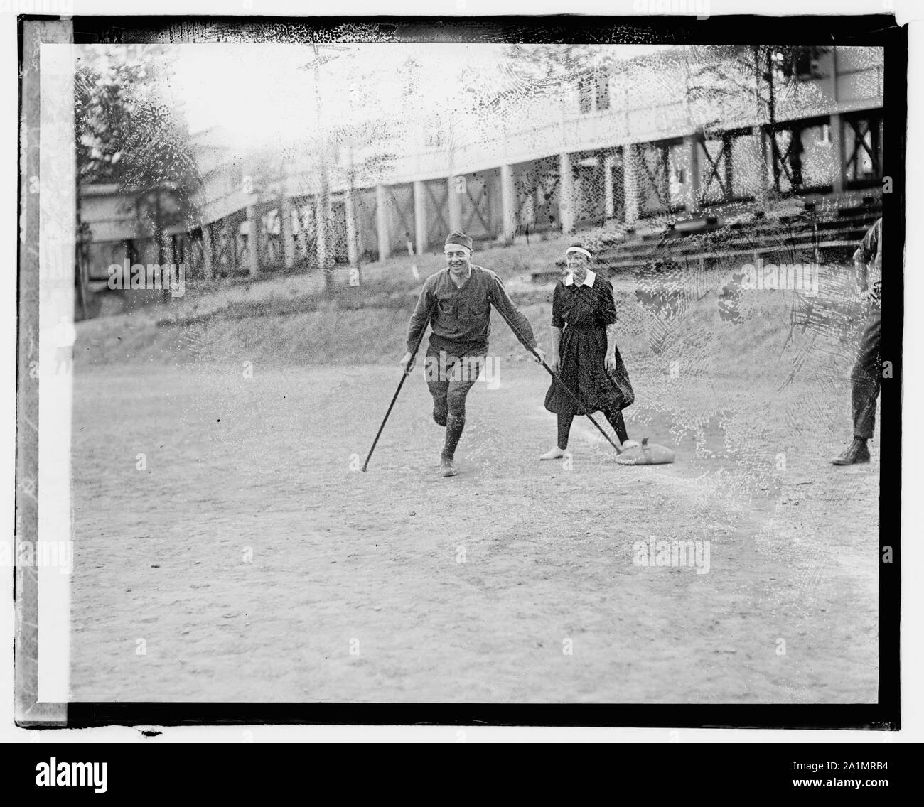 One leg ball team, Walter Reed Stock Photo - Alamy