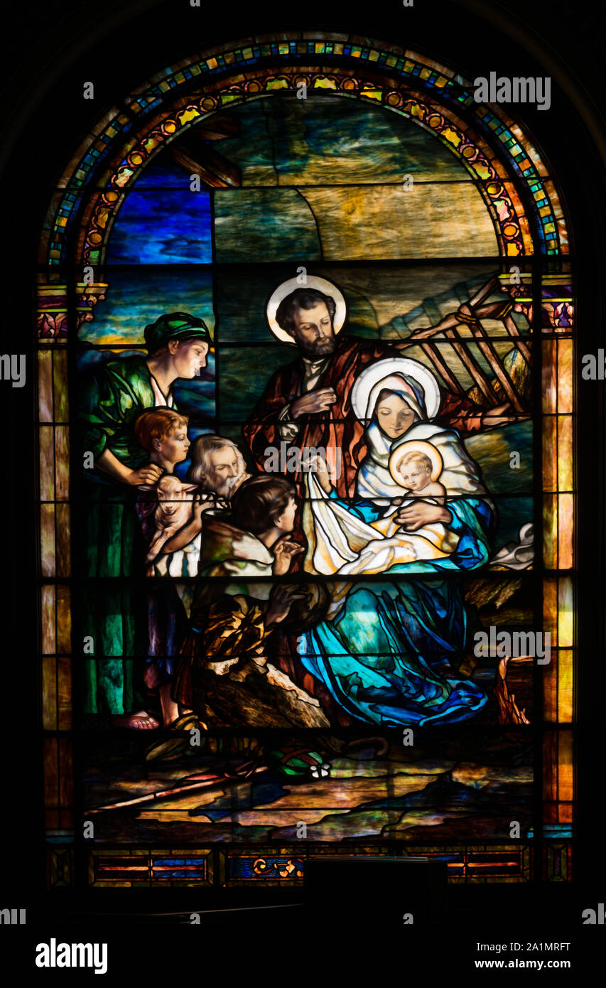 One of 49 Victorian-era stained-glass windows, by the acclaimed J&R ...