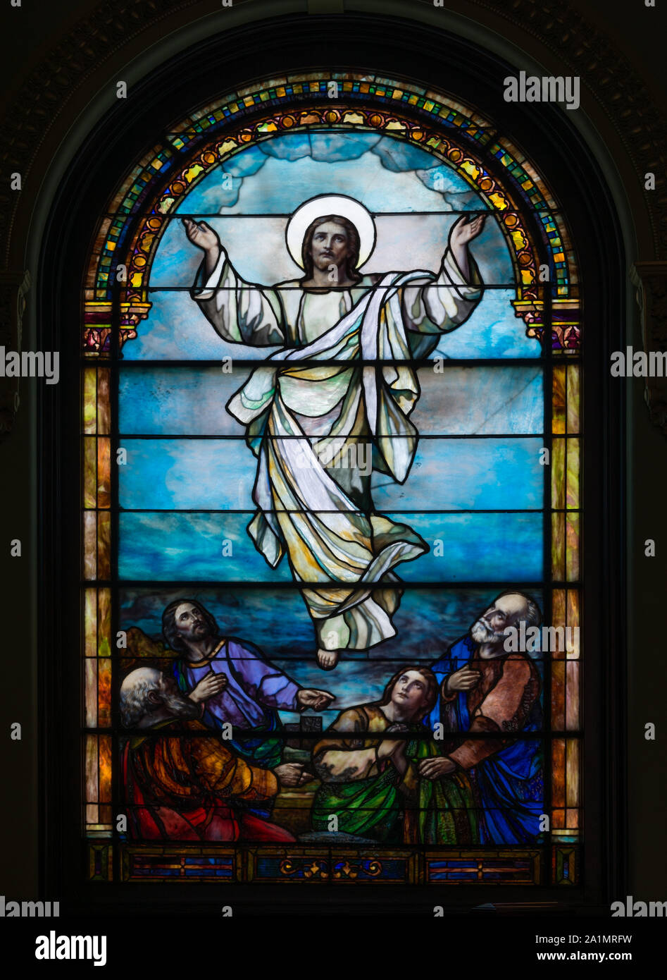One of 49 Victorian-era stained-glass windows, by the acclaimed J&R ...