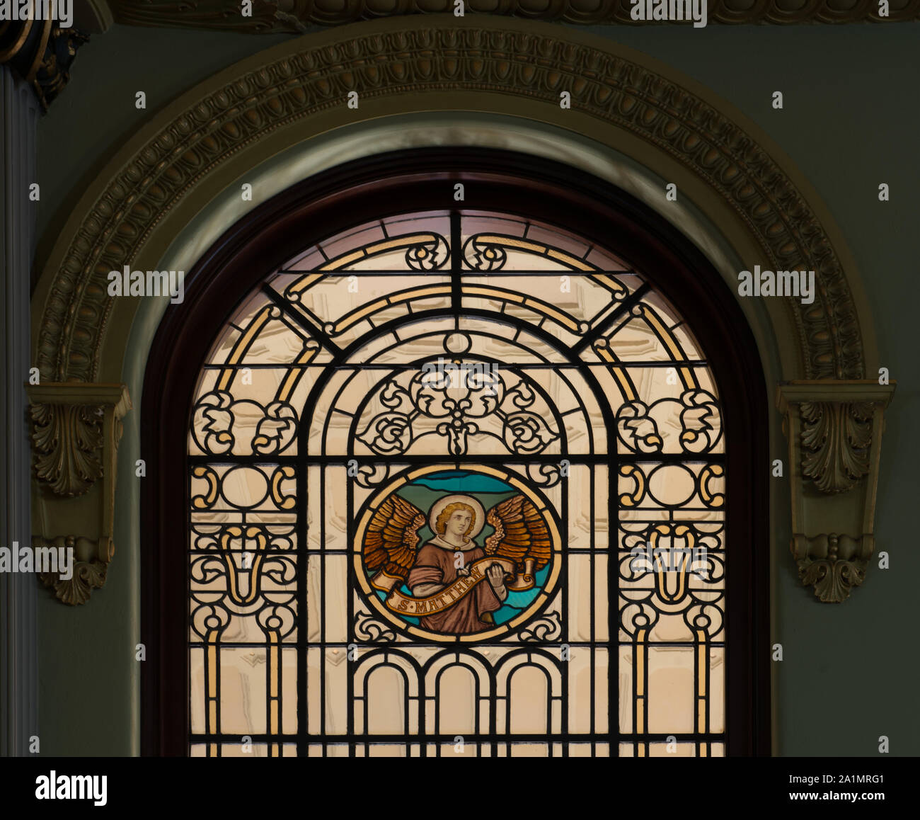 One of 49 Victorian-era stained-glass windows, by the acclaimed J&R ...