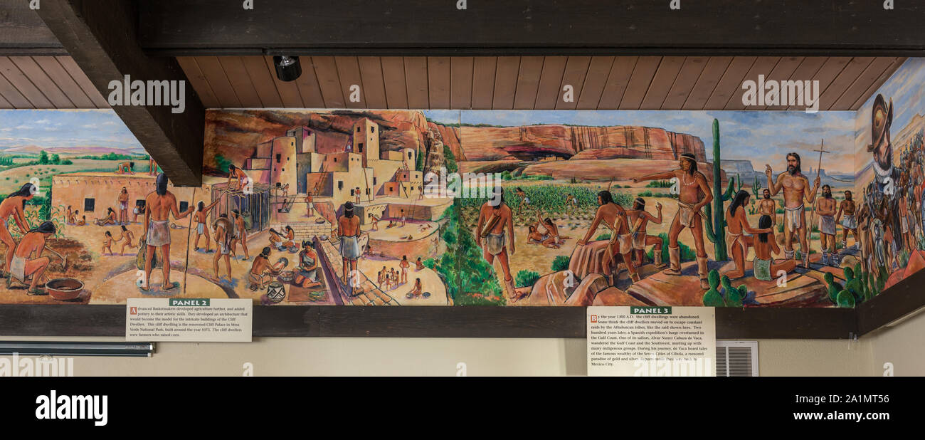 One of several remarkable murals by Paul Busch, depicting settlement ...