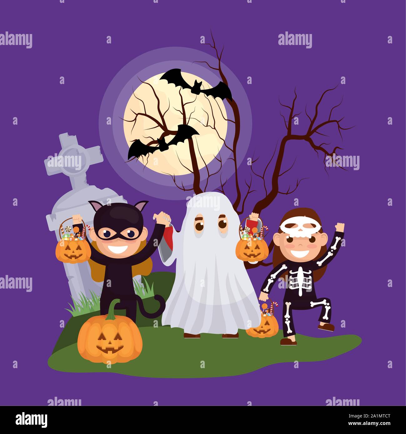 little kids with disguise characters Stock Vector Image & Art - Alamy