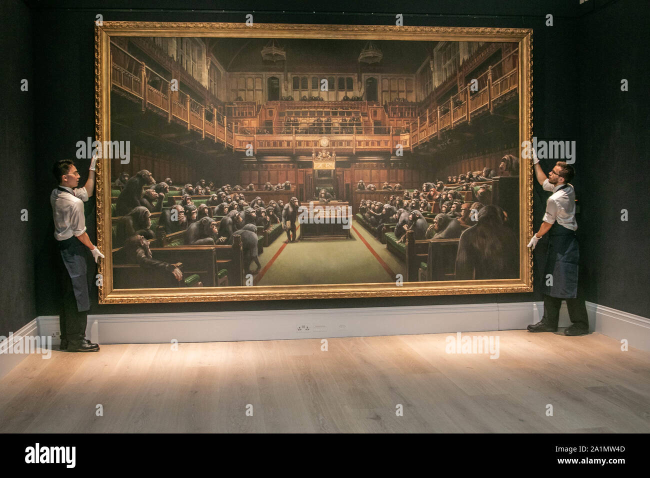 Banksy devolved parliament hi-res stock photography and images - Alamy