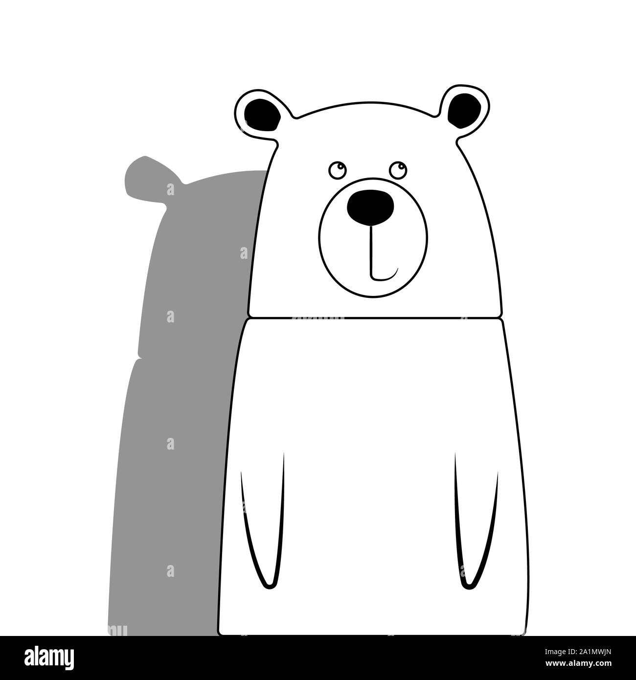 Smiling Bear Drawing