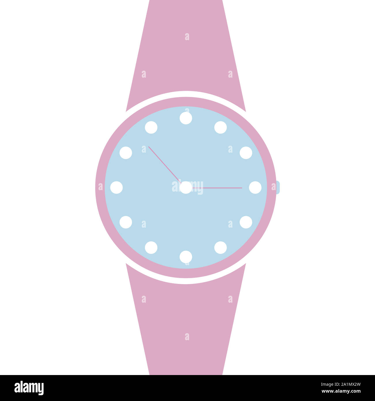 Vector analog clock on a wrist icon. Symbol of time management ...