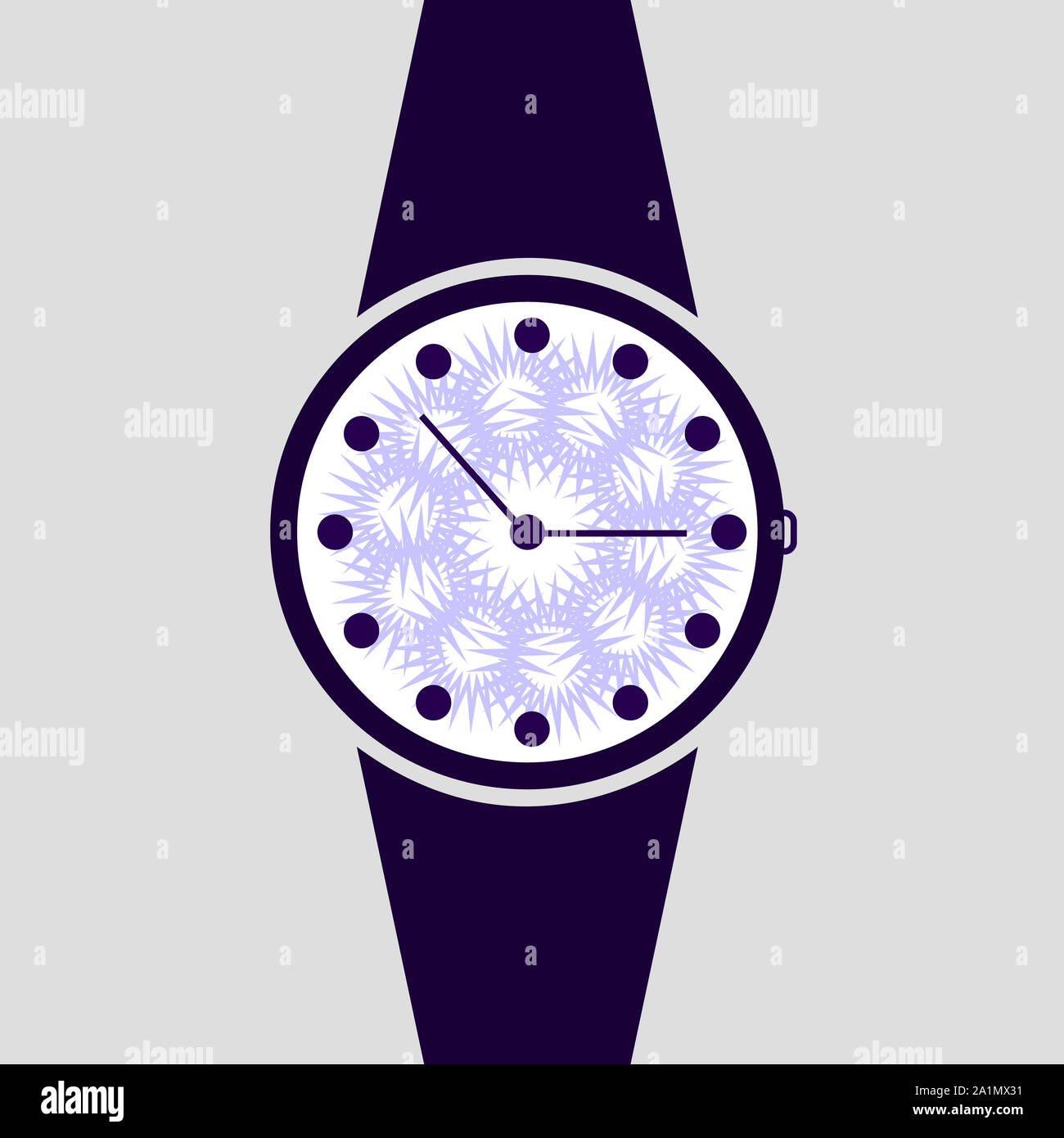 Vector analog clock on a wrist icon. Symbol of time management ...