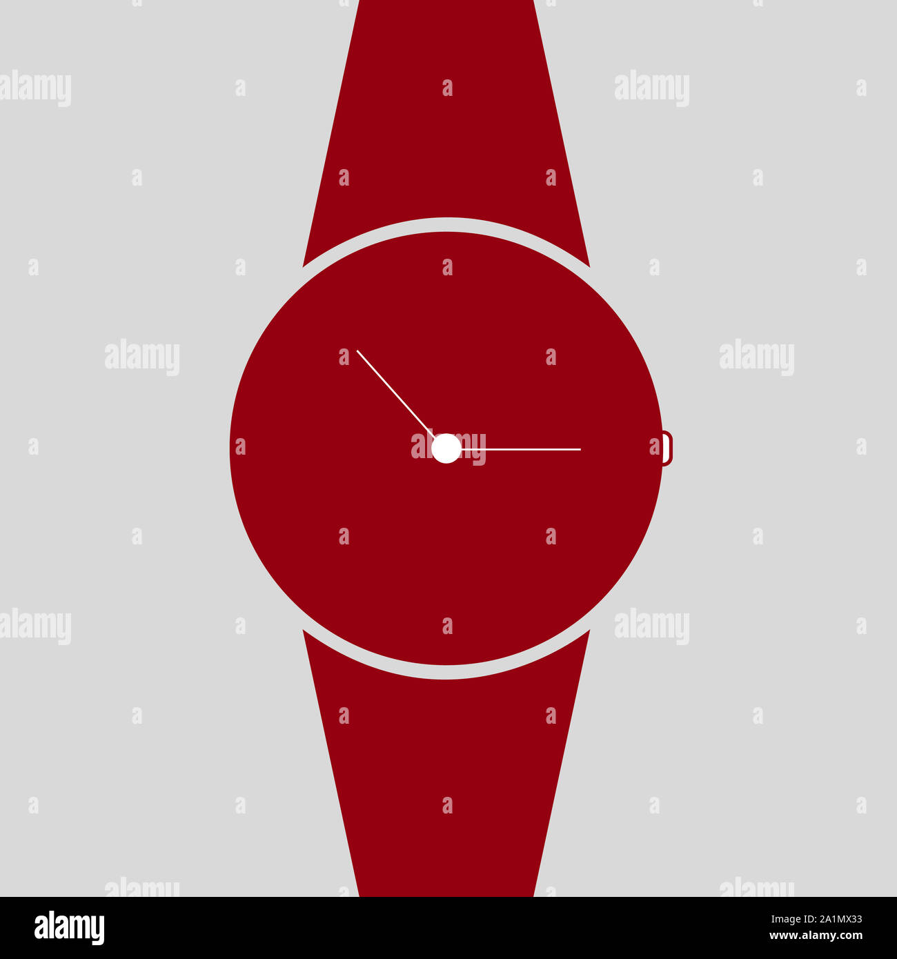 Vector analog clock on a wrist icon. Symbol of time management ...