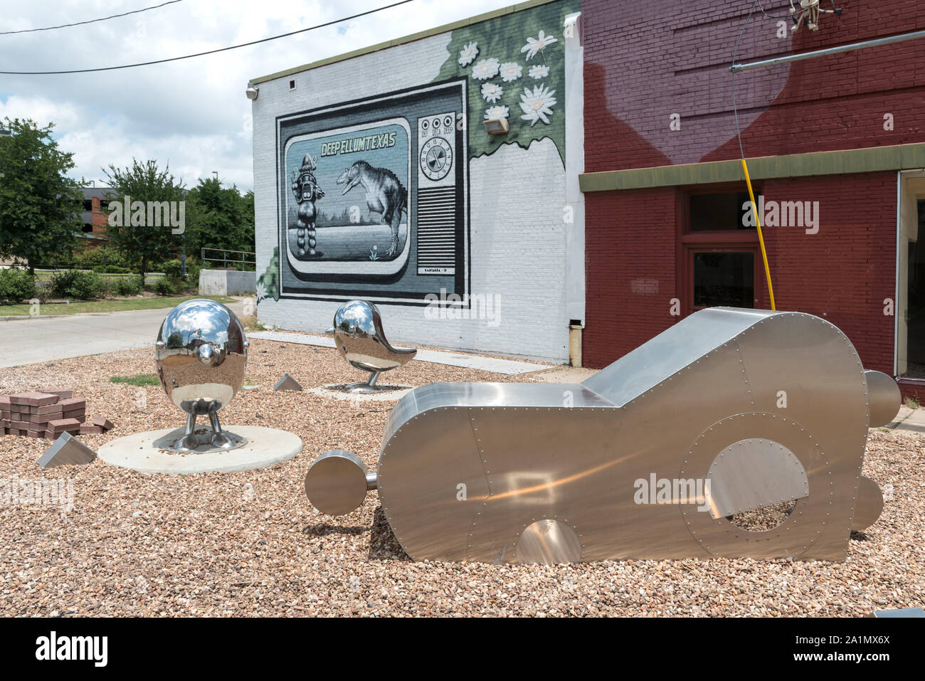 One of three settings in an art installation called Traveling Man in ...